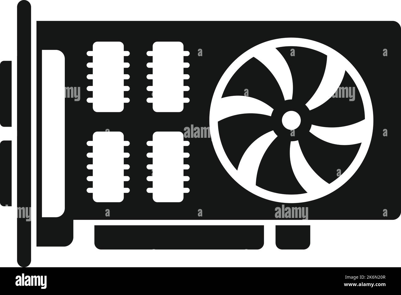 Gpu card icon simple vector. Computer pc. Cooler pci Stock Vector Image ...