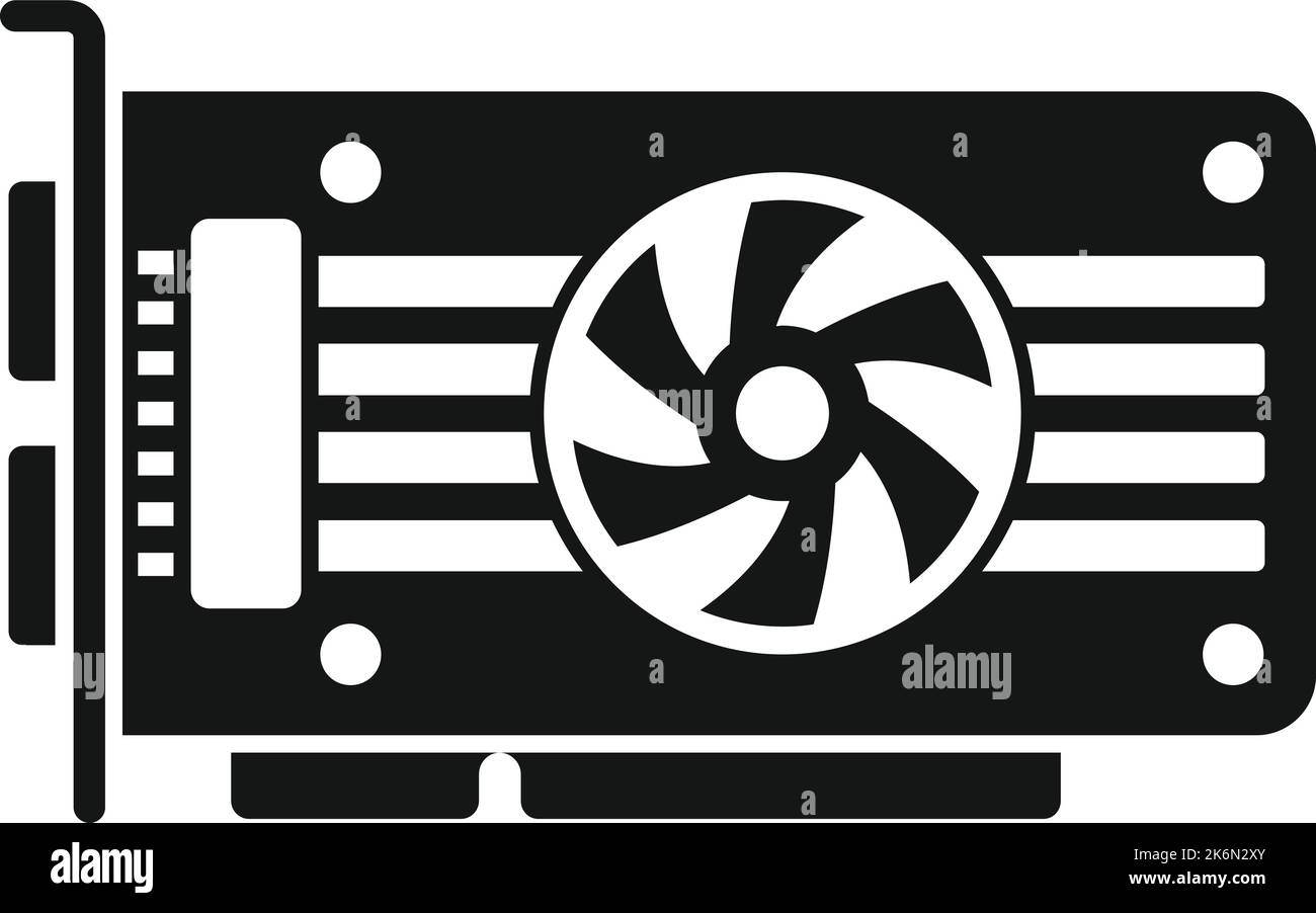 Cpu video card icon simple vector. Computer gpu. Display pci Stock ...