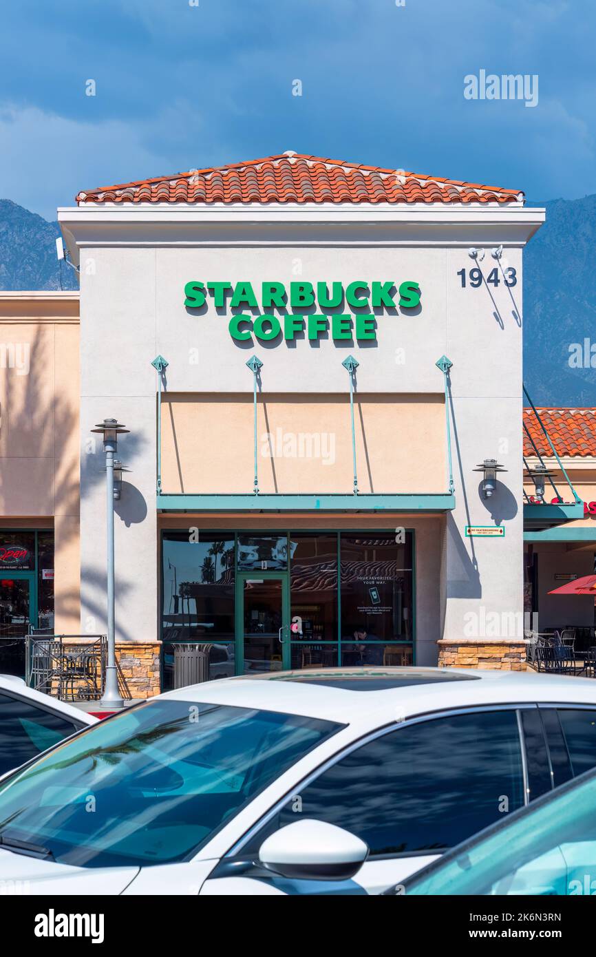 Upland, CA – Oct 10, 2022: STARBUCKS Corporation is an American ...