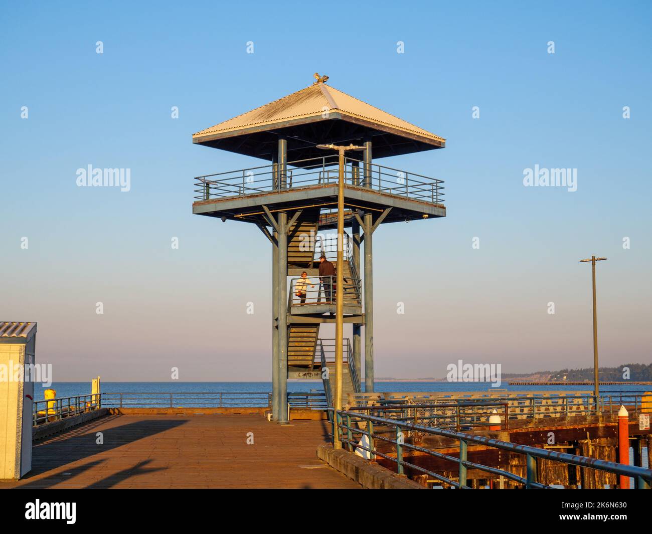 Port Angeles Tower, Port Angeles City Pier, Washington Stock Photo - Alamy