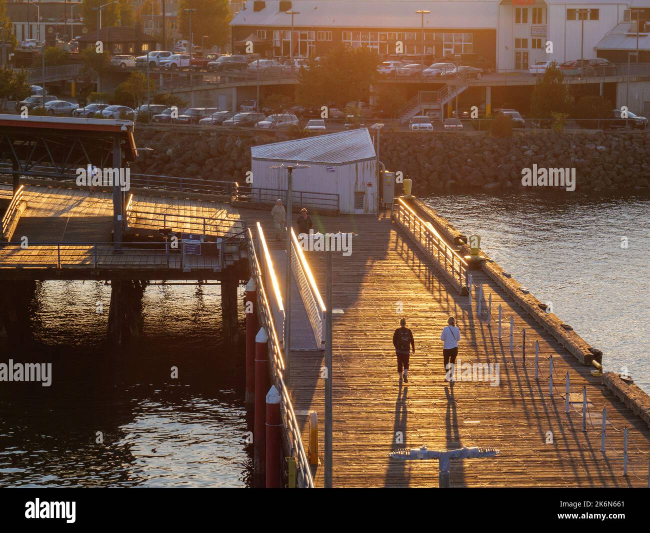 People walking onPort Angeles City Pier, Washington Stock Photo - Alamy