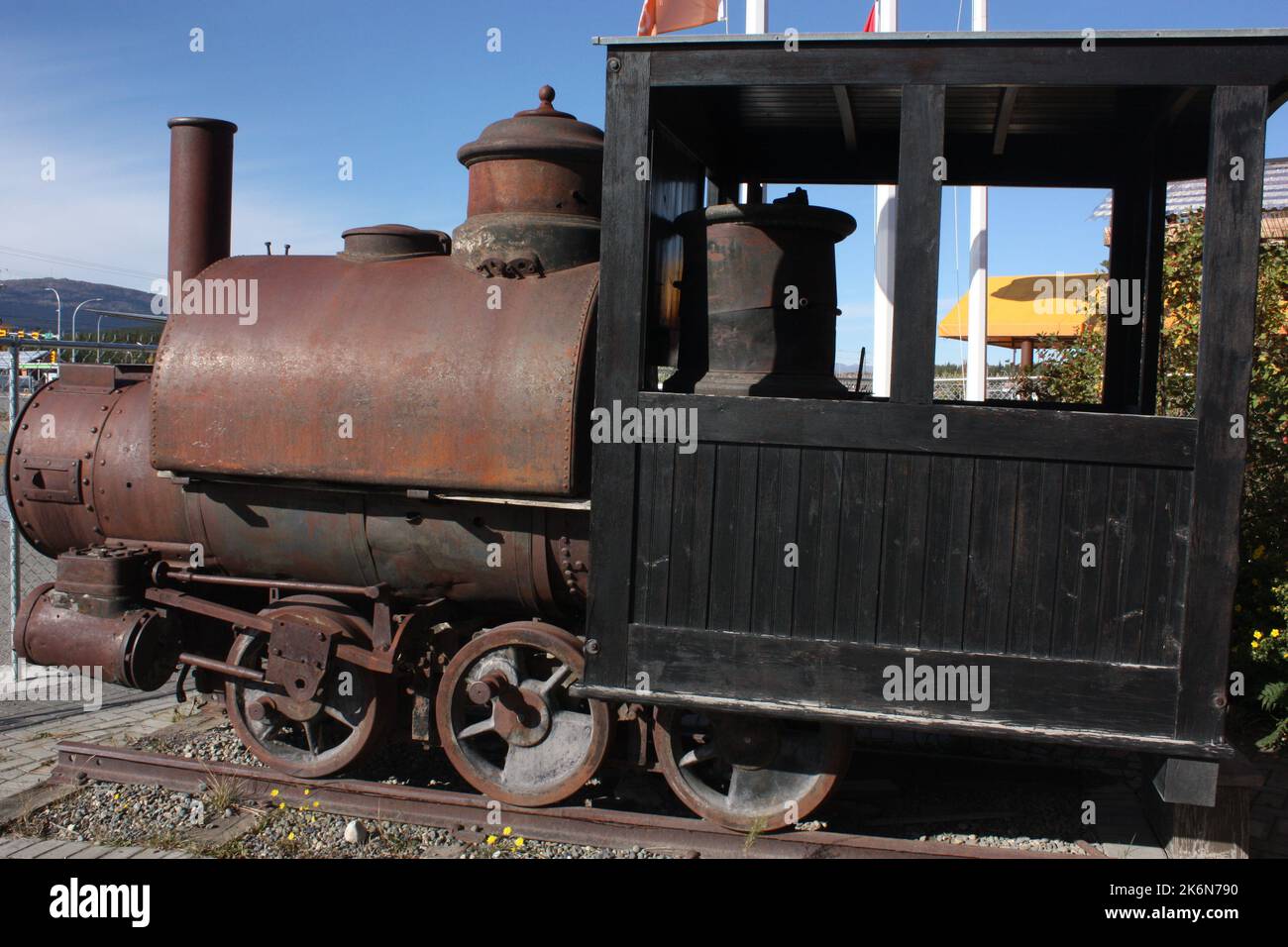 1888 Porter Locomotive outside the Yukon Transportation Museum near ...