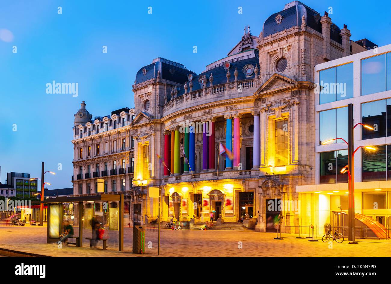 Evening photo of Vlaamse Opera, Antwerp Stock Photo - Alamy