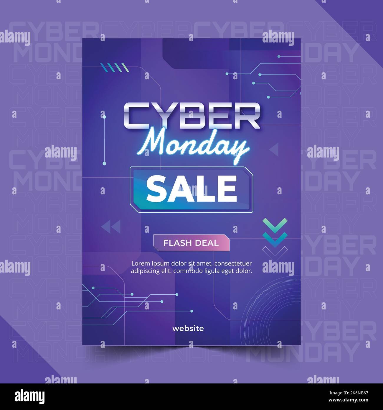 gradient cyber monday vertical poster template vector design ...