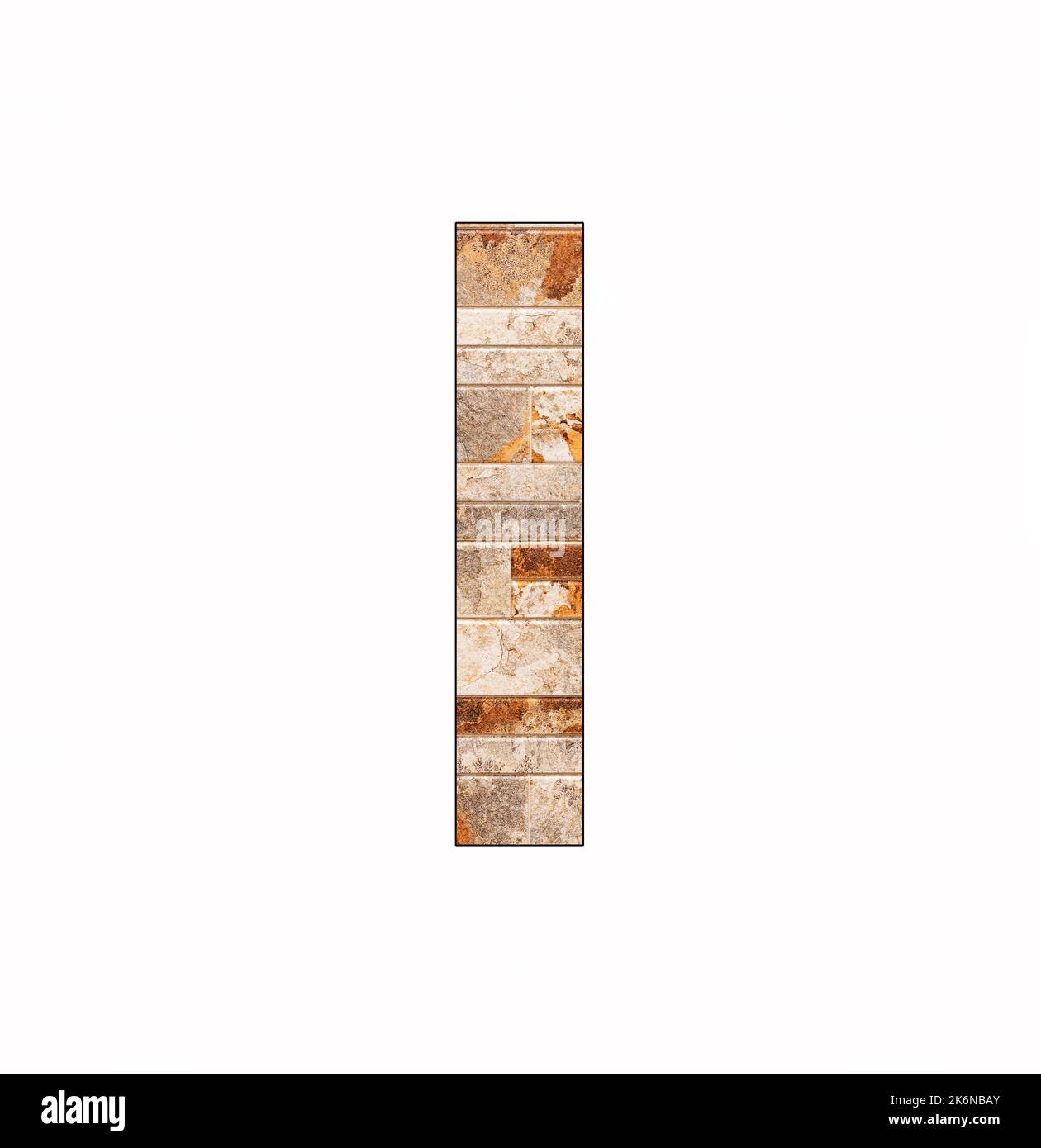Alphabet letter I - Rustic tile background Stock Photo - Alamy
