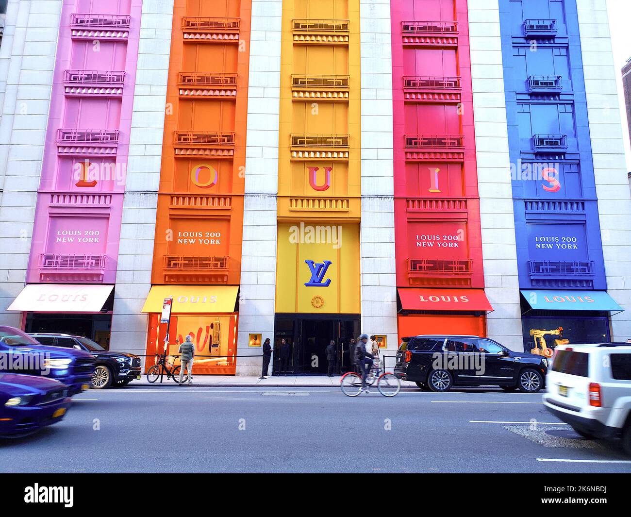 New York, USA. 14th Oct, 2022. Louis Vuitton's global traveling ...