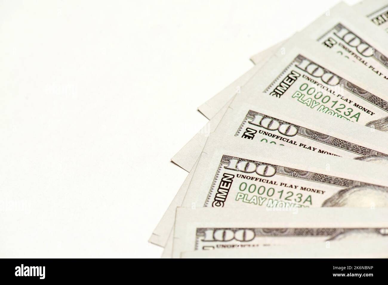 US dollar paper currency on white background Stock Photo - Alamy