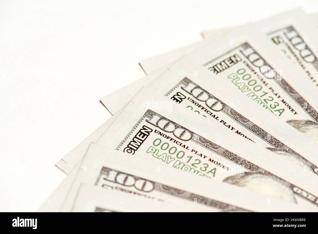 US dollar paper currency on white background Stock Photo - Alamy