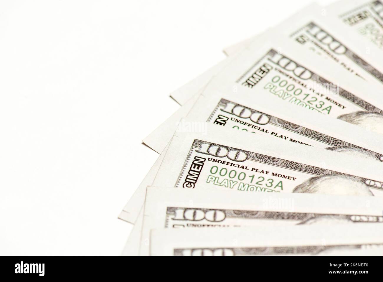 US dollar paper currency on white background Stock Photo - Alamy
