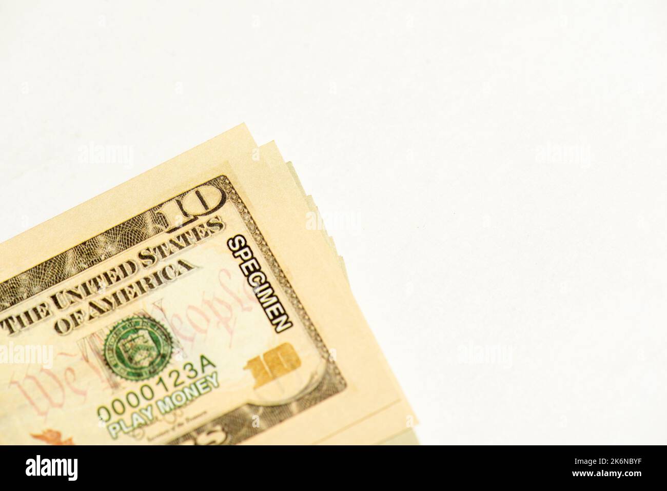 US dollar paper currency on white background Stock Photo - Alamy