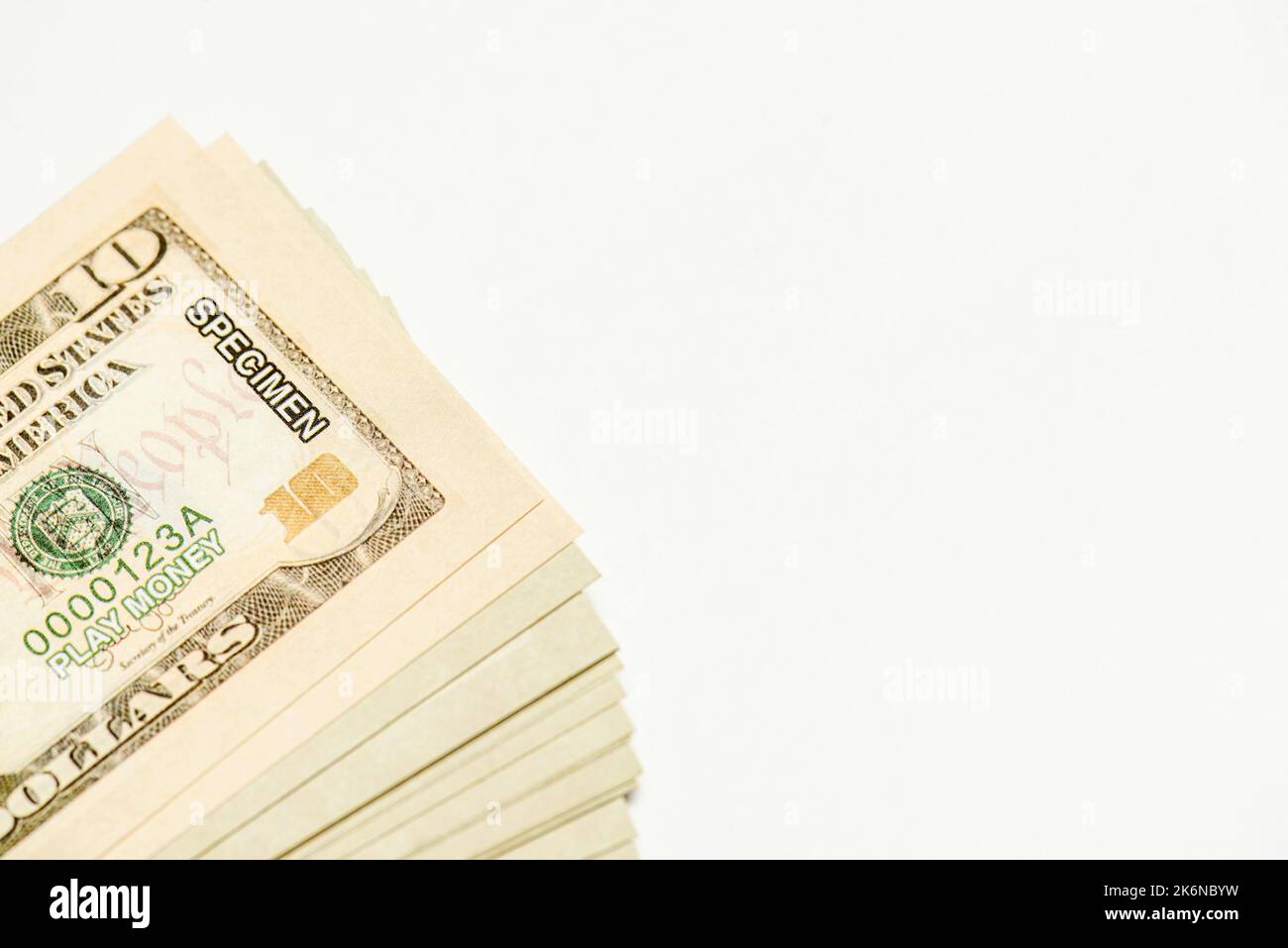 US dollar paper currency on white background Stock Photo - Alamy