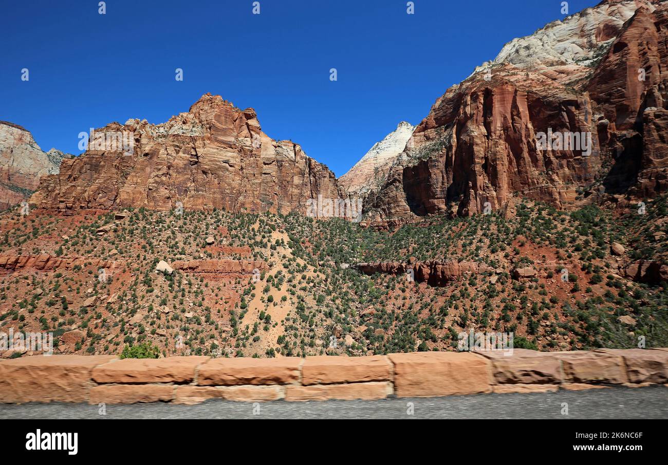 Mount Spry and East Temple - Zion National Park, Utah Stock Photo - Alamy