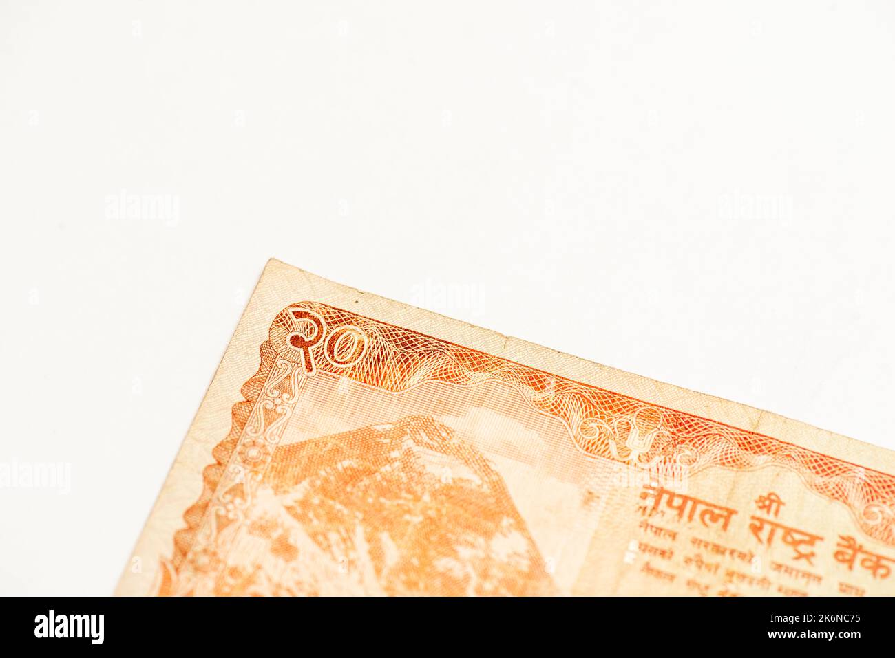 Nepali currency isolated on white background Stock Photo - Alamy