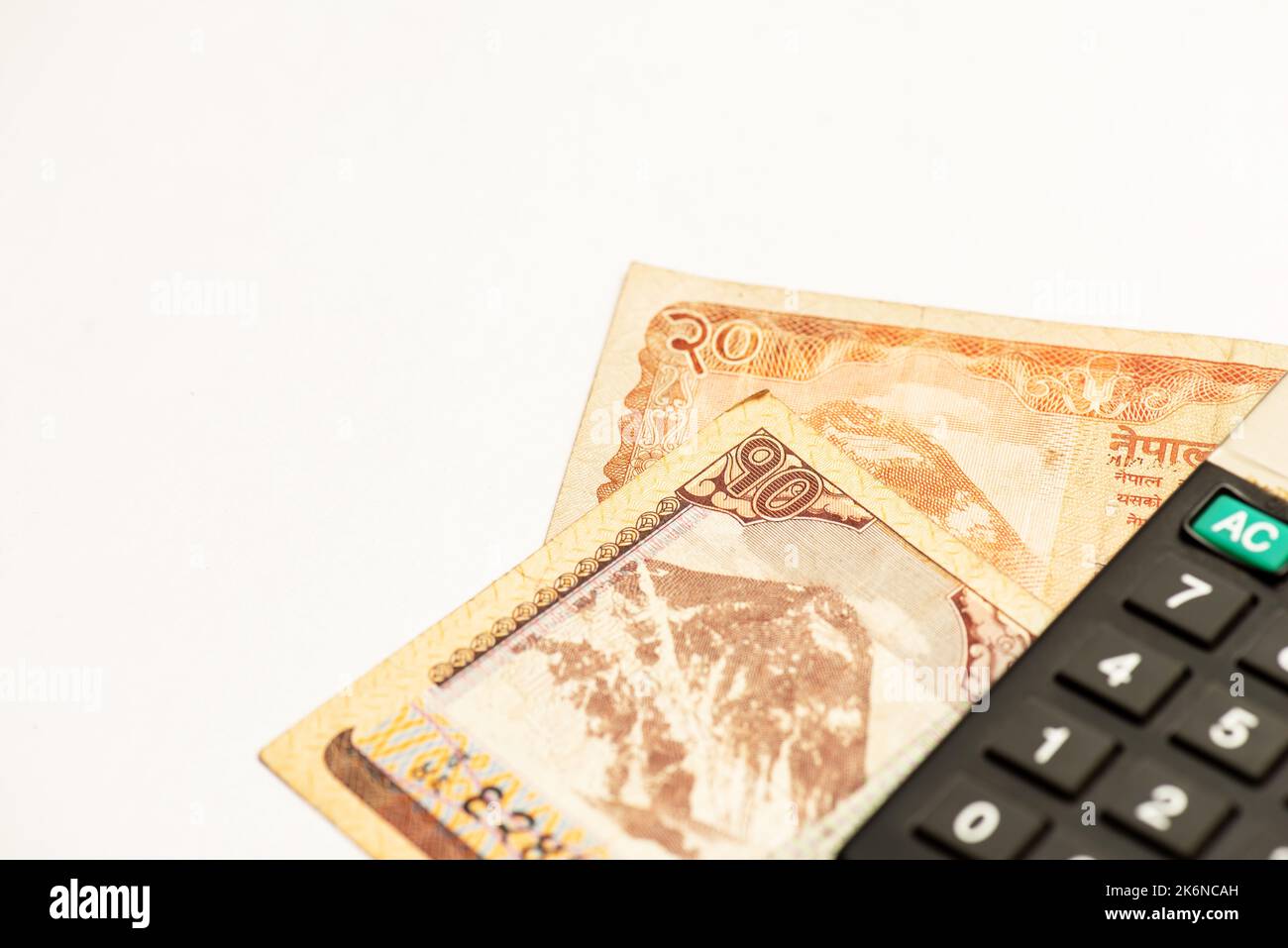 Nepali currency isolated on white background Stock Photo - Alamy