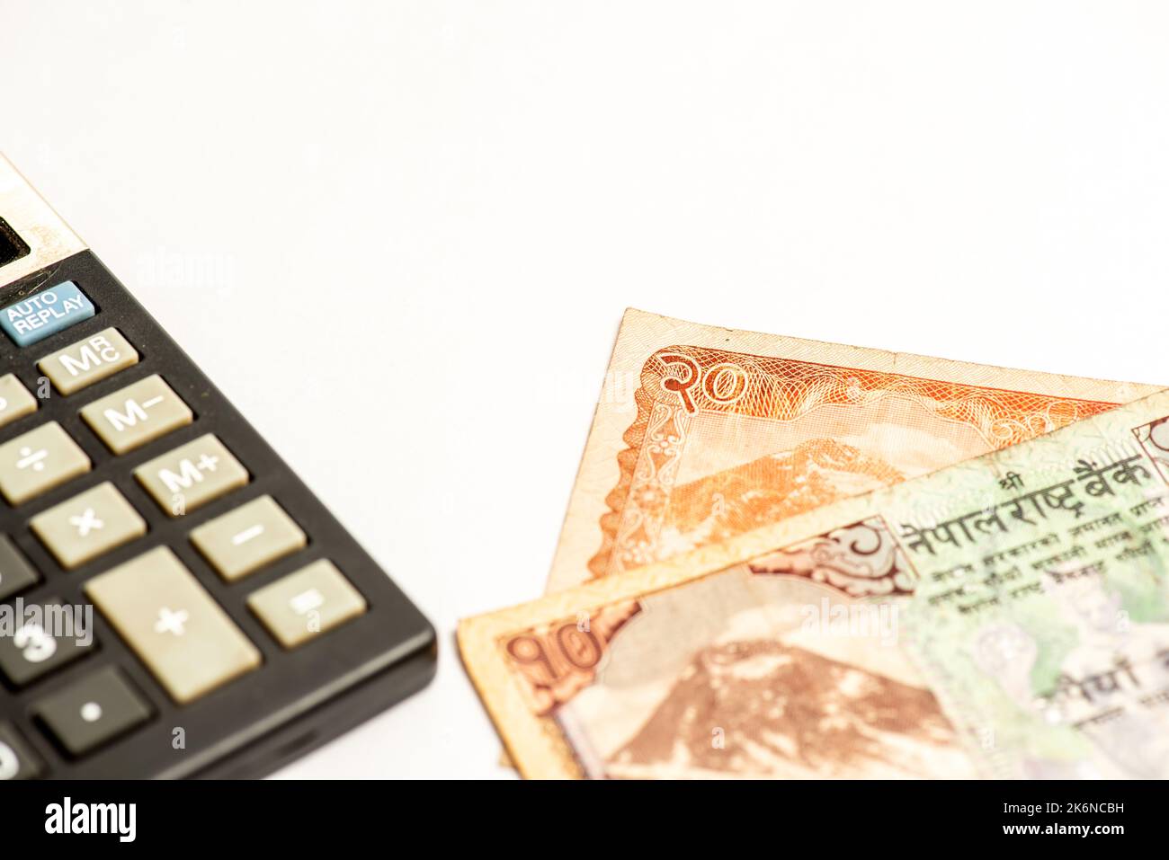 Nepali currency isolated on white background Stock Photo - Alamy