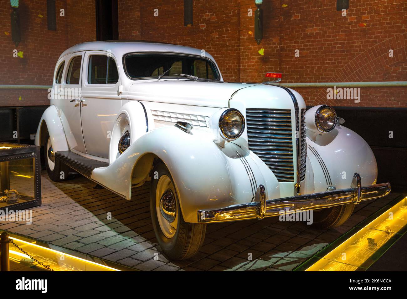 MOSCOW, RUSSIA - AUGUST 17, 2022: Soviet car ZiS-101A of 1941 a exhibit ...