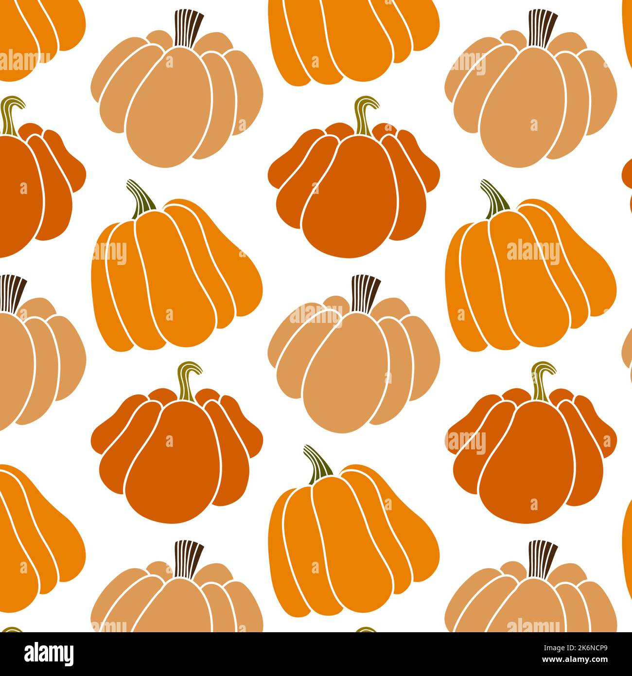seamless pumpkin pattern illustration hand drawn, colourful background ...