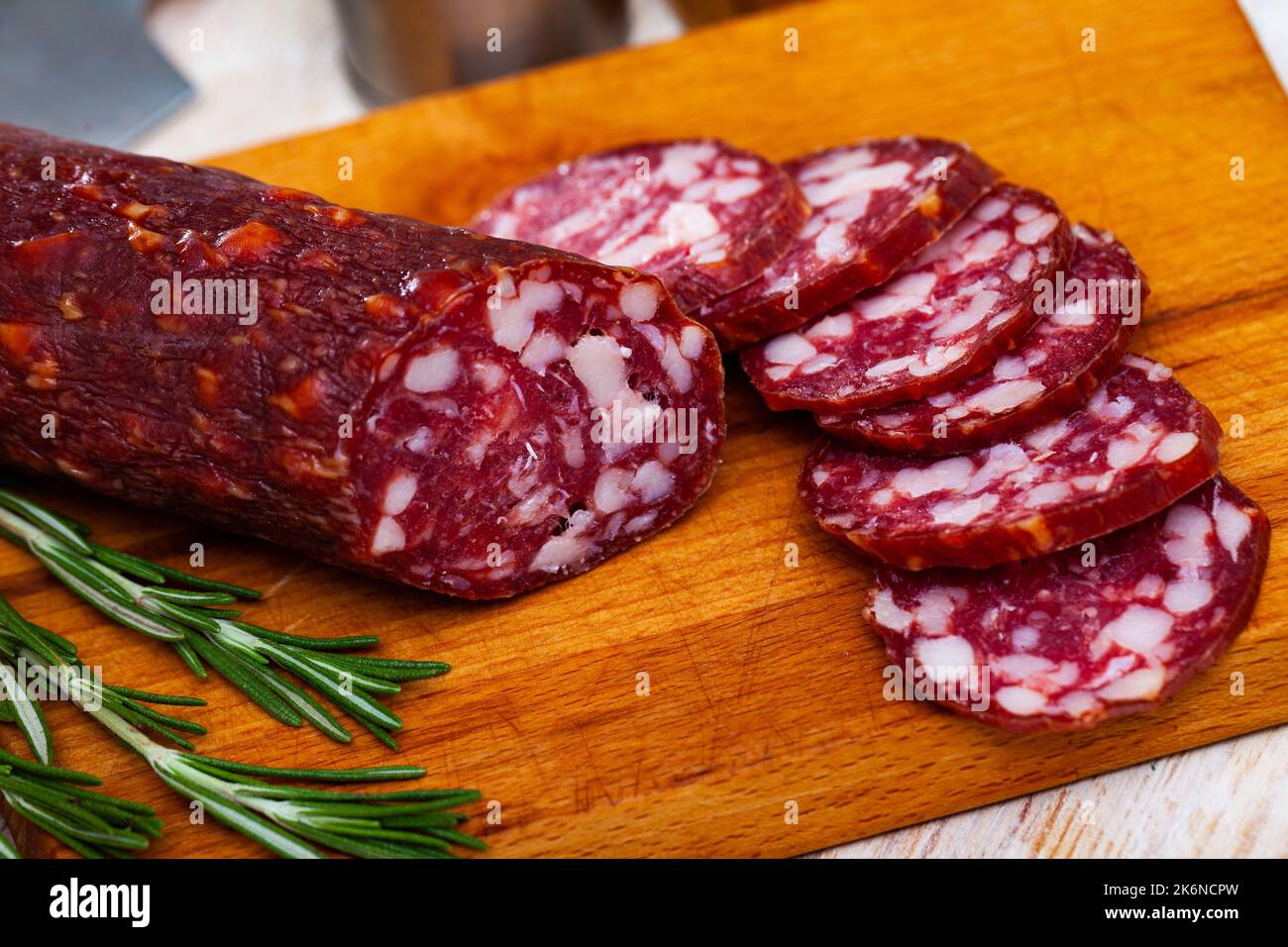 Dry smoked Braunschweig sausage Stock Photo - Alamy