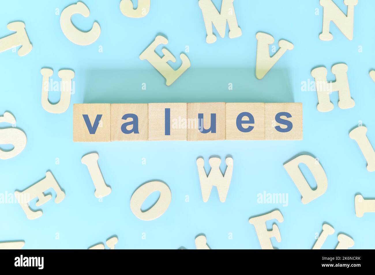 Values concept in business, company and organization. Word typography ...