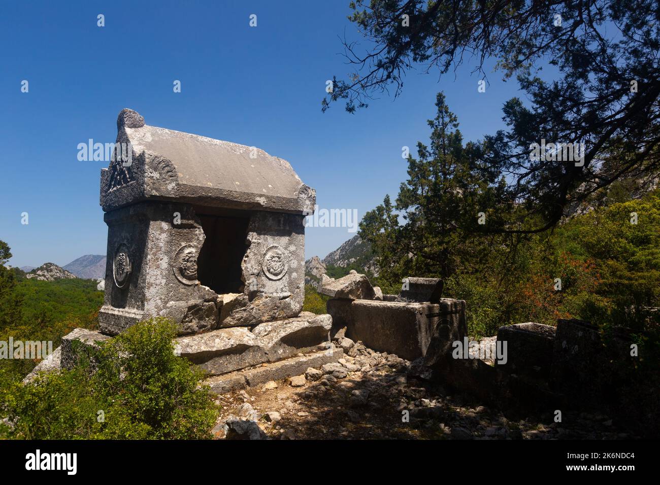 Destroyed greek tombs and ancient burials in Southwest necropolis at ...