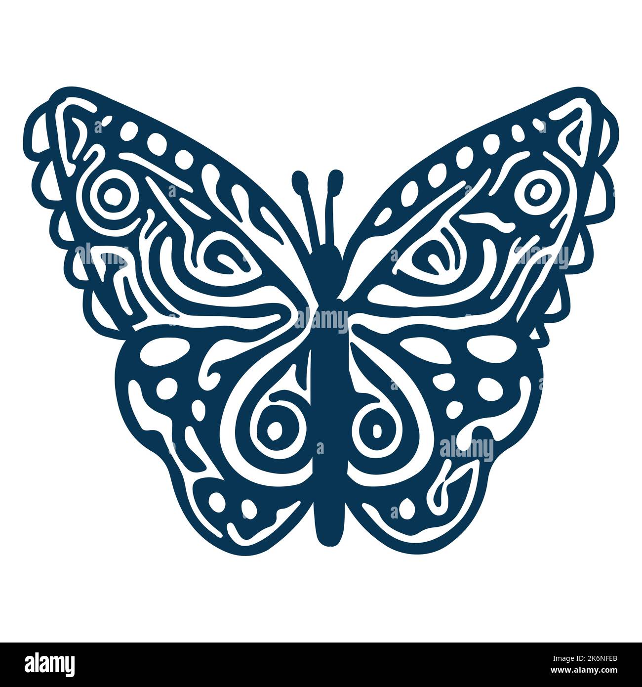 Single Butterfly Clipart To Color