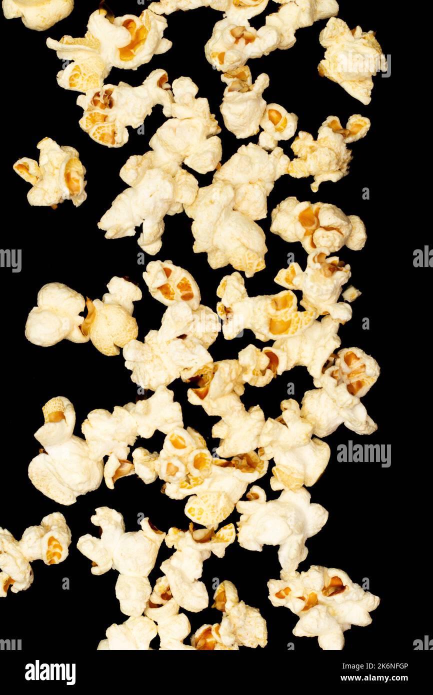 Snack of watching movie concept, Arrangement of sweet popcorn isolated ...