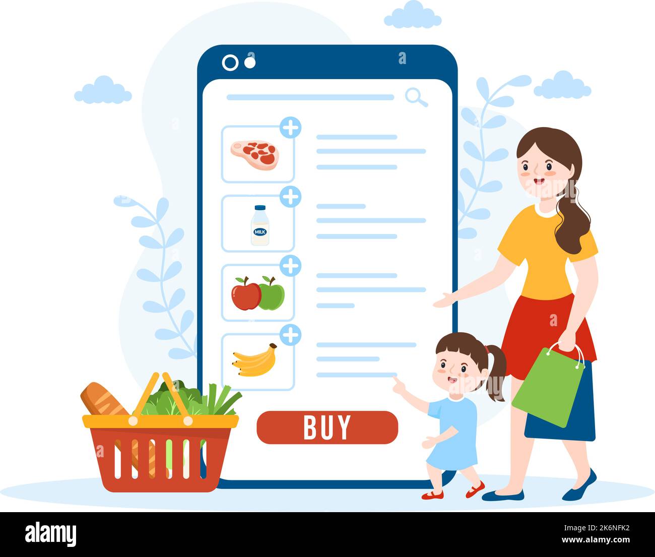 Online Grocery Store or Supermarket to Order Daily Necessities or Food ...