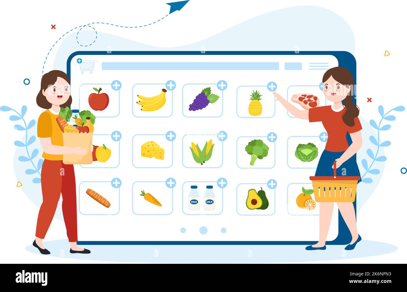 Online Grocery Store or Supermarket to Order Daily Necessities or Food ...