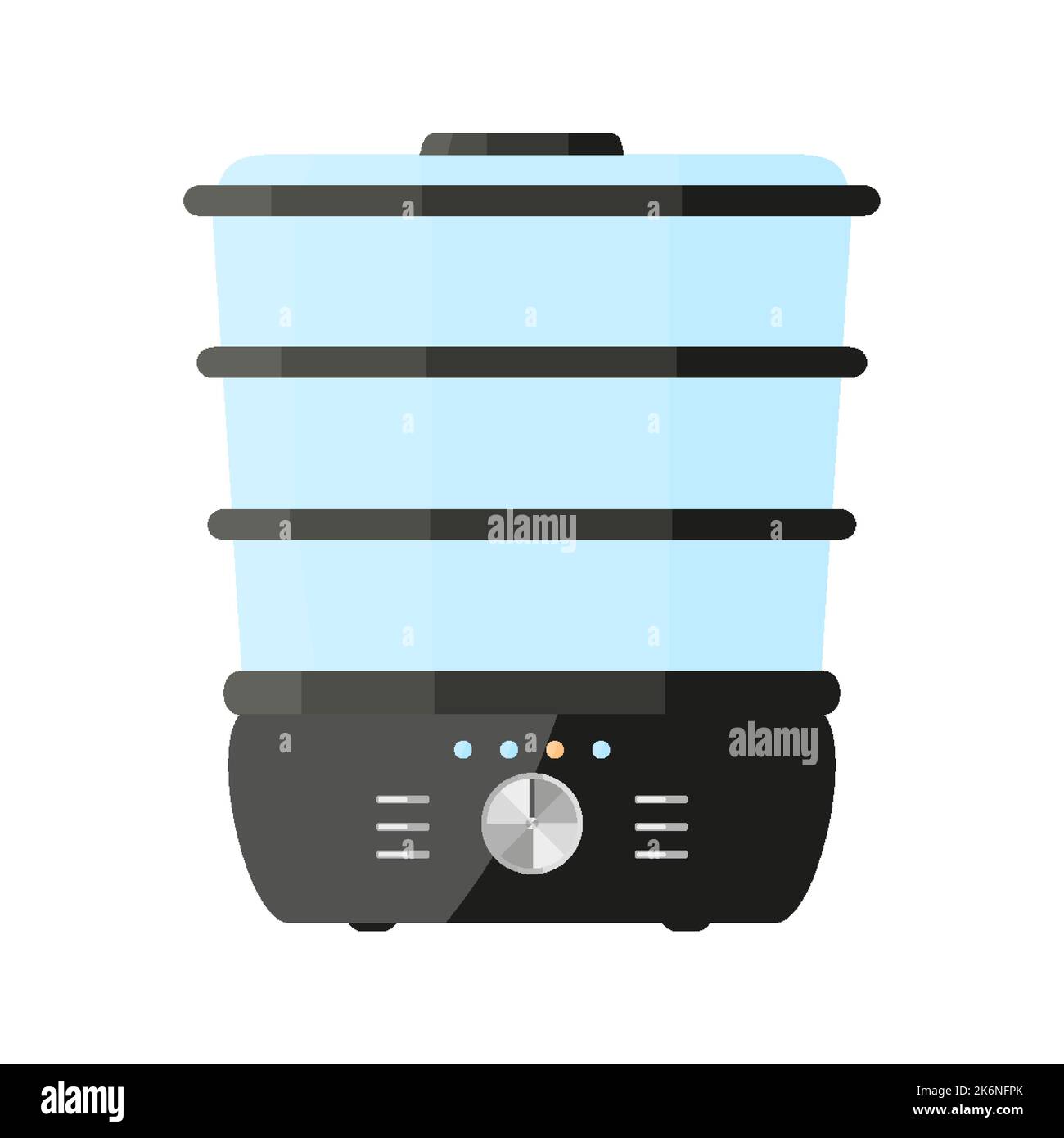 Food steamer electric triple boiler black flat. Useful cooking without ...