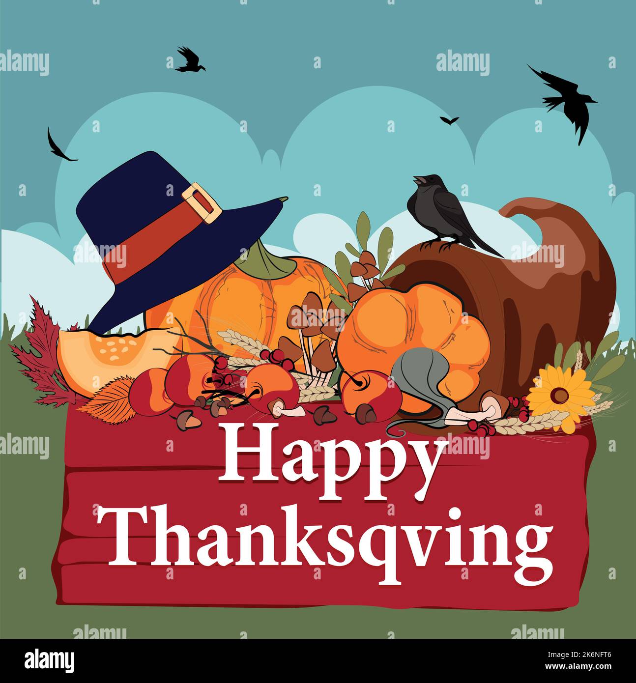 Happy Thanksgiving holiday vector design template for websites, posters ...