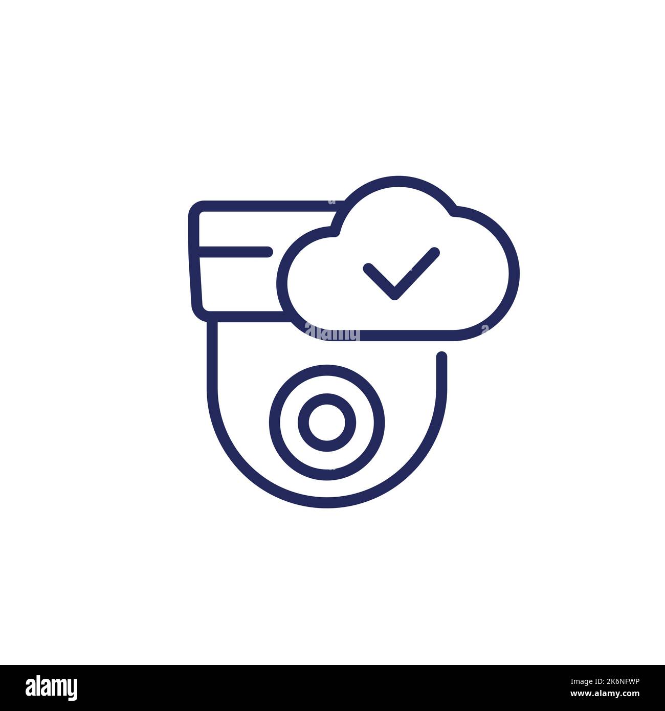 ip camera and a cloud line icon Stock Vector Image & Art - Alamy