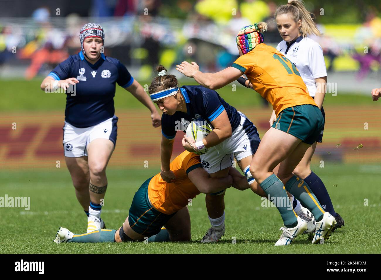 Scotland's Rachel Malcolm in action during the Women's Rugby World Cup ...