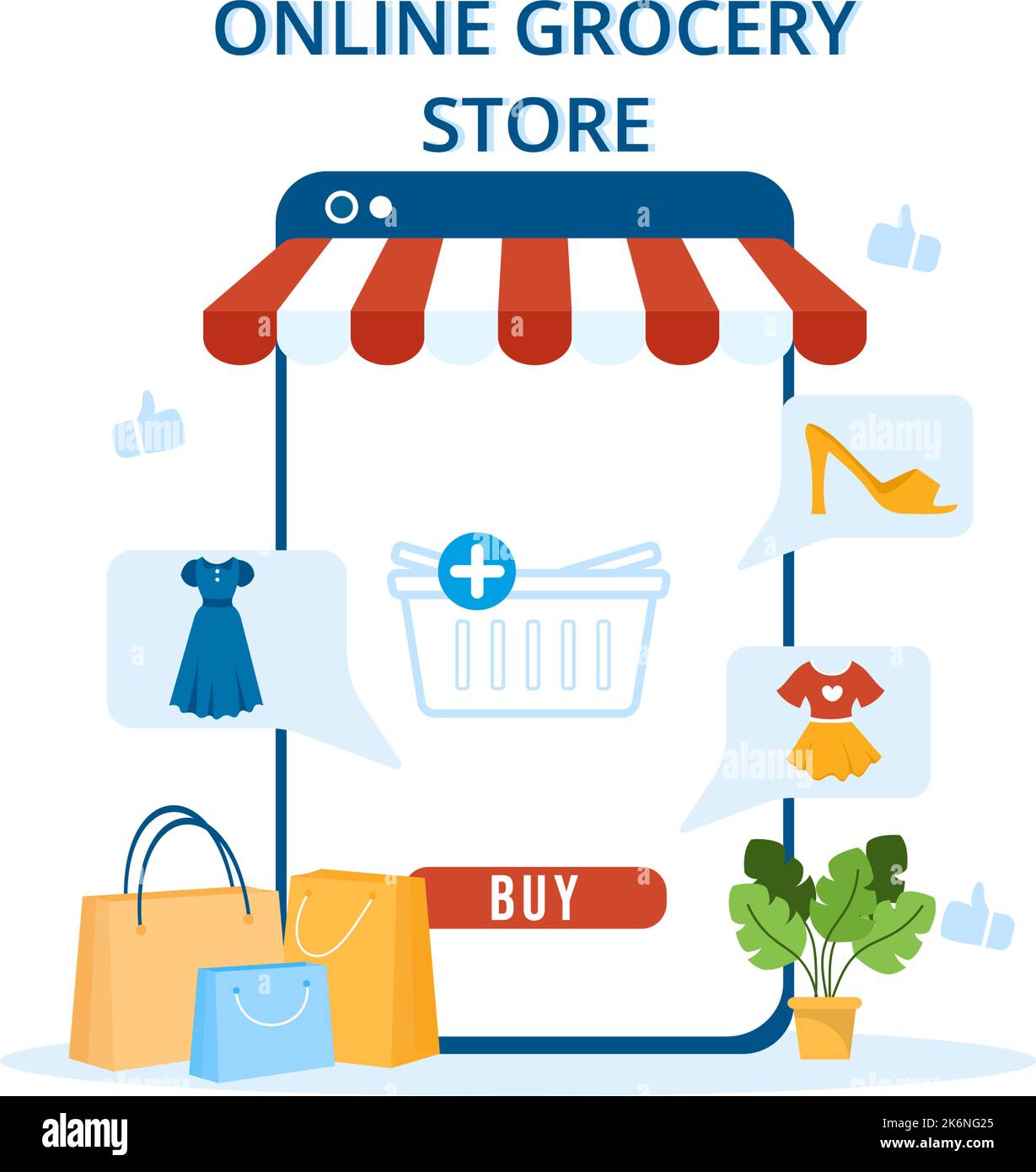 Online Grocery Store or Supermarket to Order Daily Necessities or Food ...