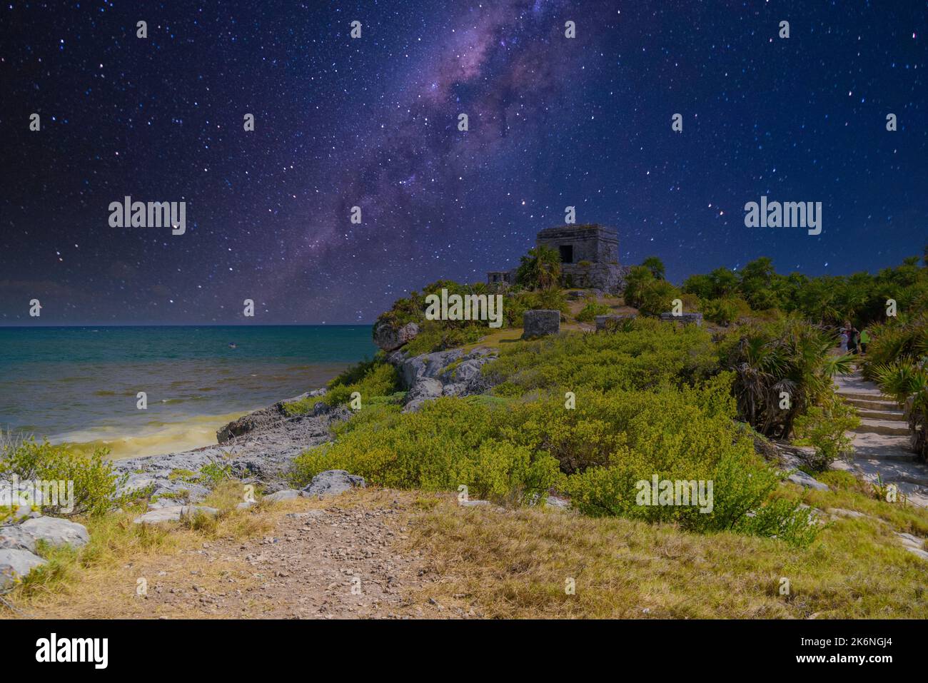 Structure 45, offertories on the hill near the beach, Mayan Ruins in ...