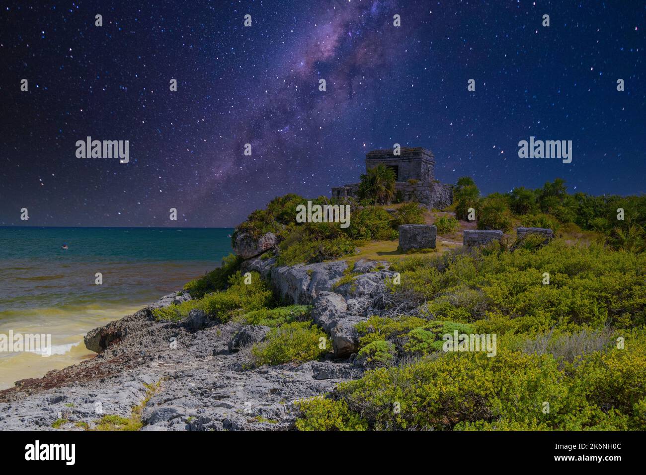 Structure 45, offertories on the hill near the beach, Mayan Ruins in ...