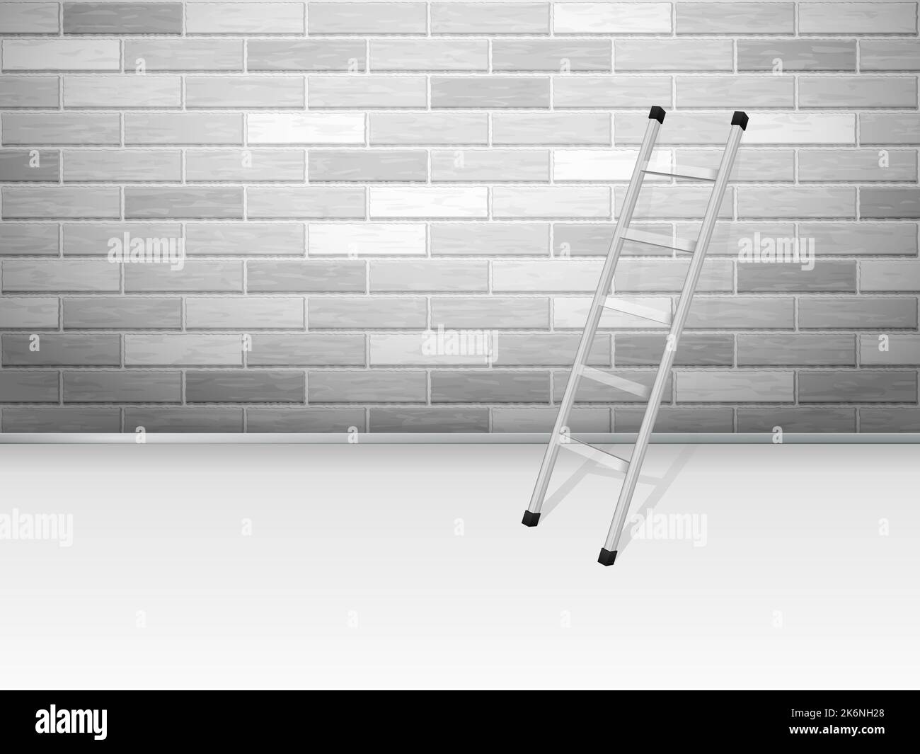 Ladder in room. Vector illustration Stock Photo - Alamy
