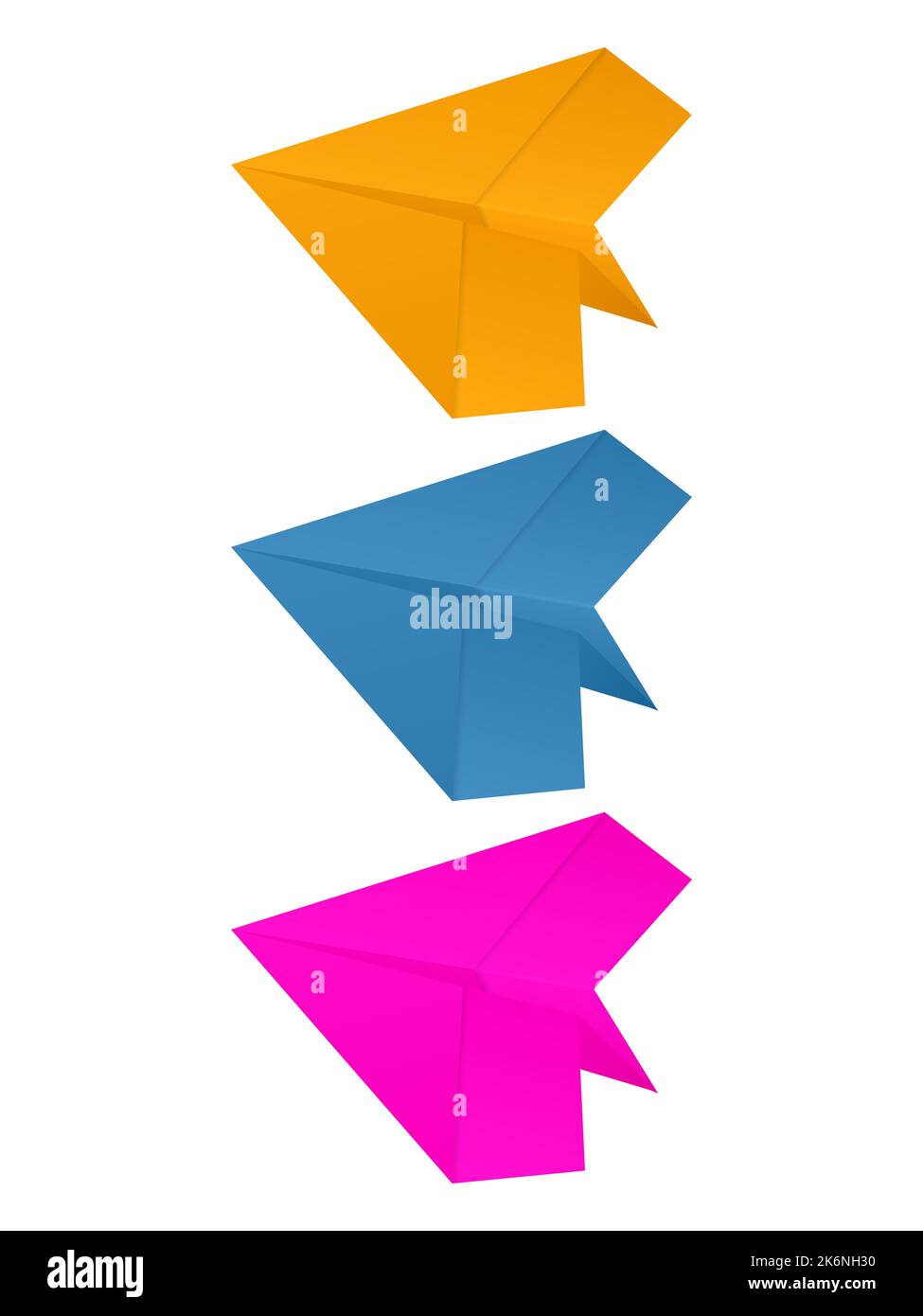 Paper airplane set on a white background. Vector illustration Stock ...