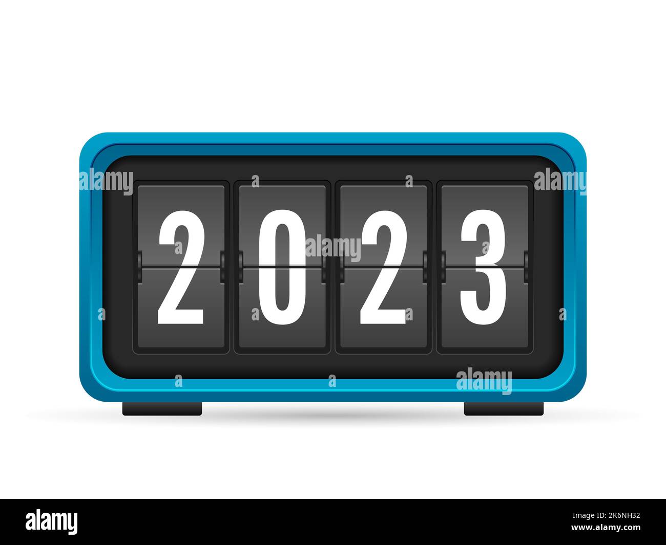 Flip clock new 2023 on a white background. Vector illustration Stock ...