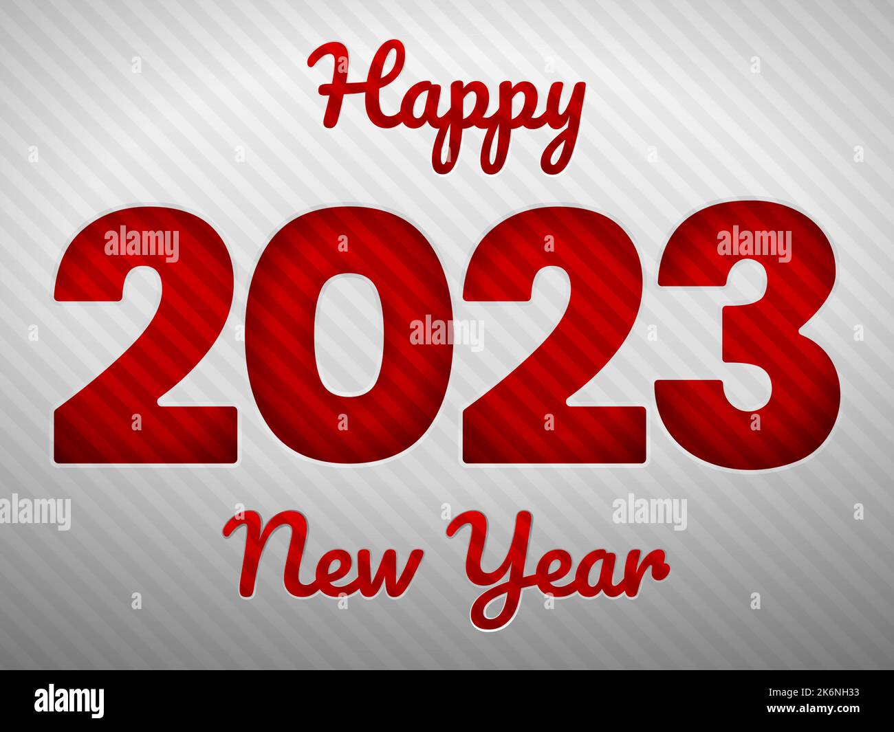 Post card happy new 2023. Vector illustration Stock Photo - Alamy