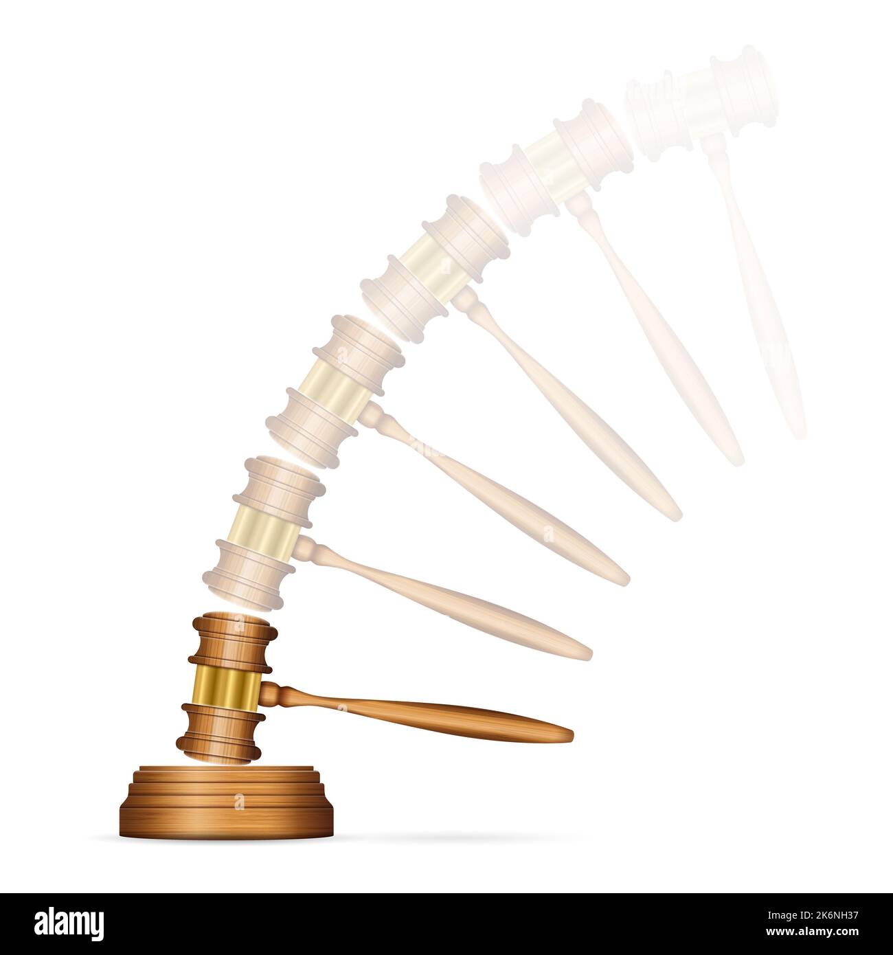 Gavel on a white background. Vector illustration Stock Photo - Alamy