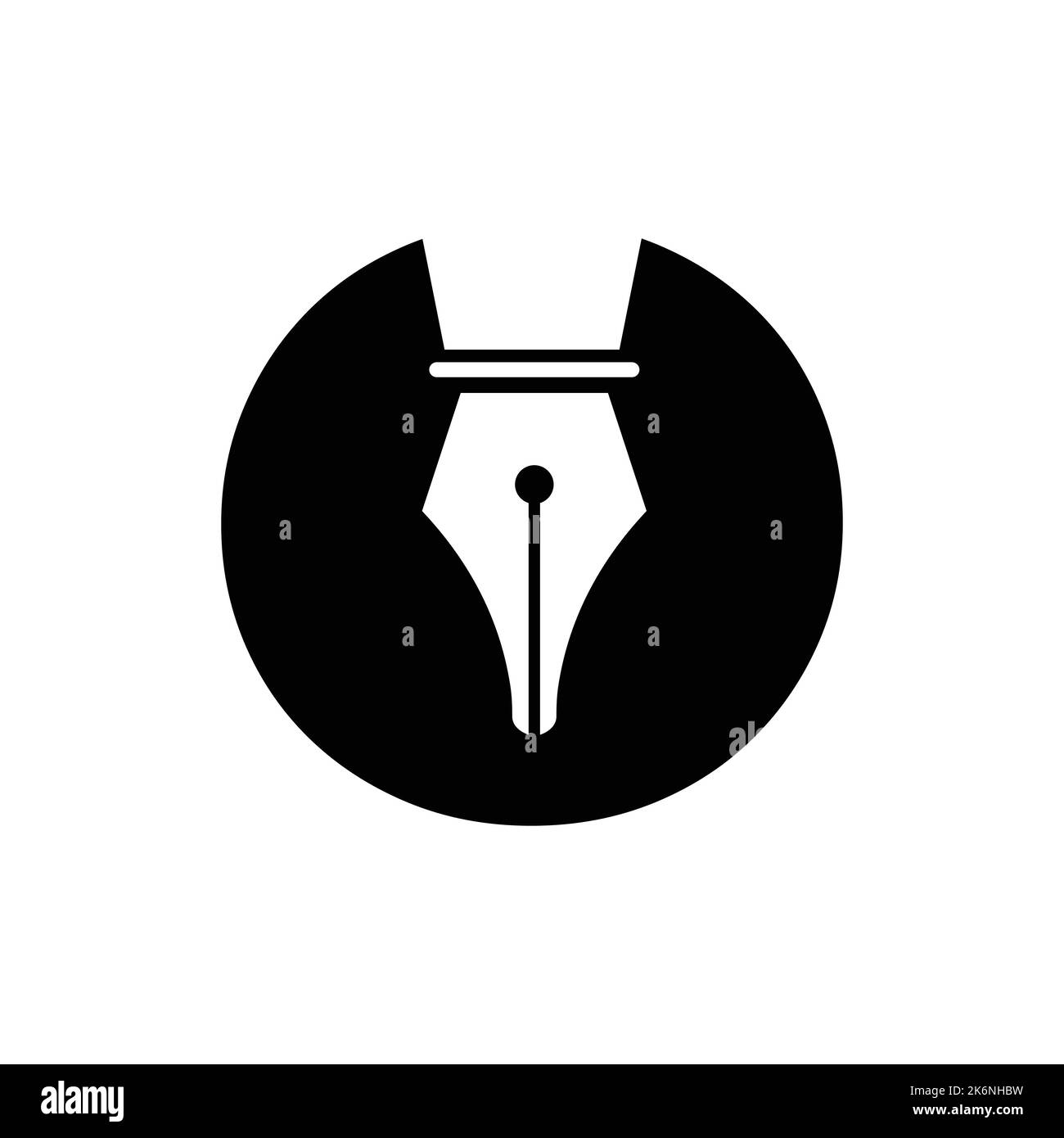 Initial Letter O Pen Nib Icon For Education Logo and Law Symbol Vector ...