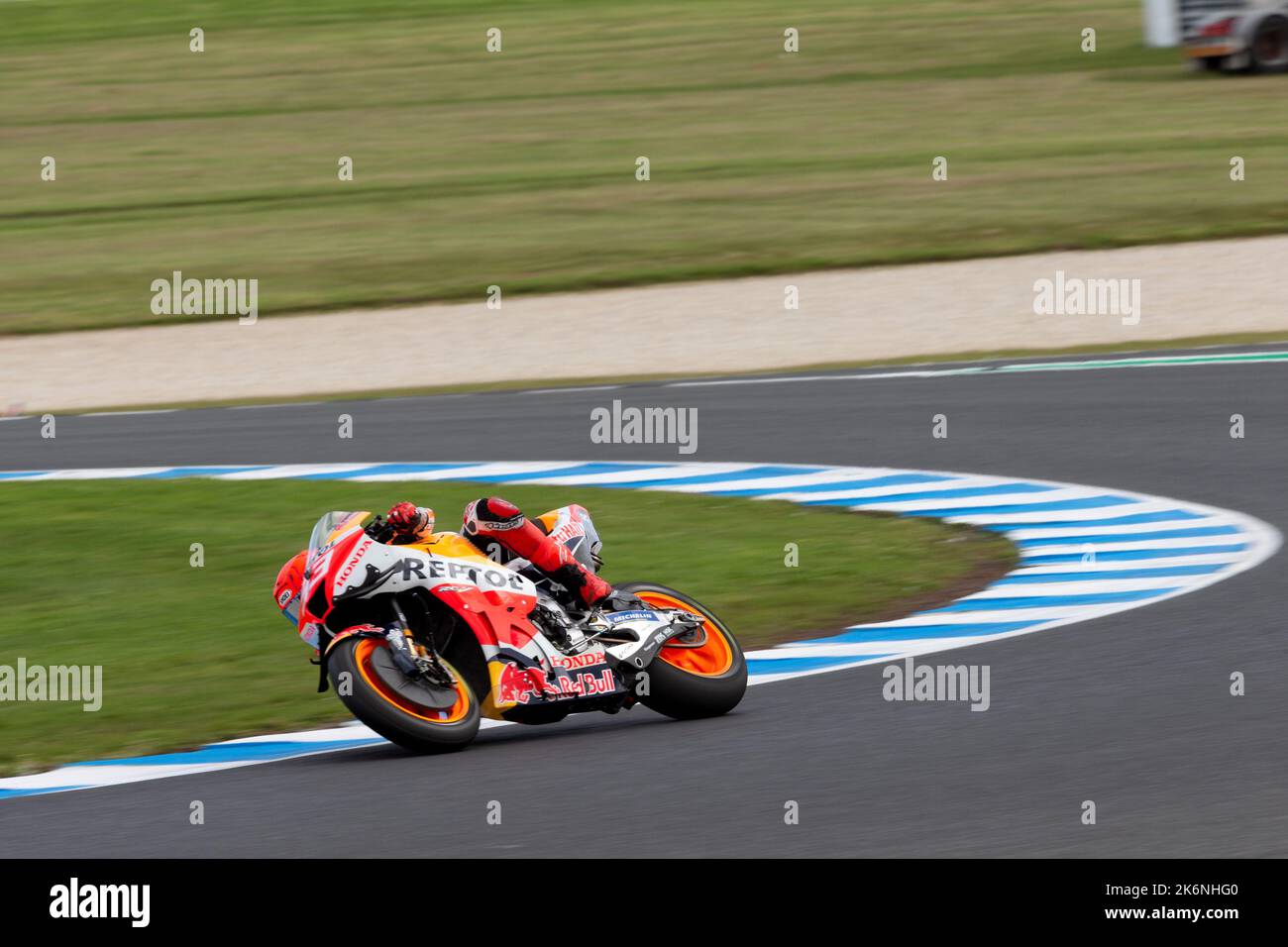 Phillip Island, Australia, 15 October, 2022. Marc Marquez of Spain on the Repsol Honda Team ...