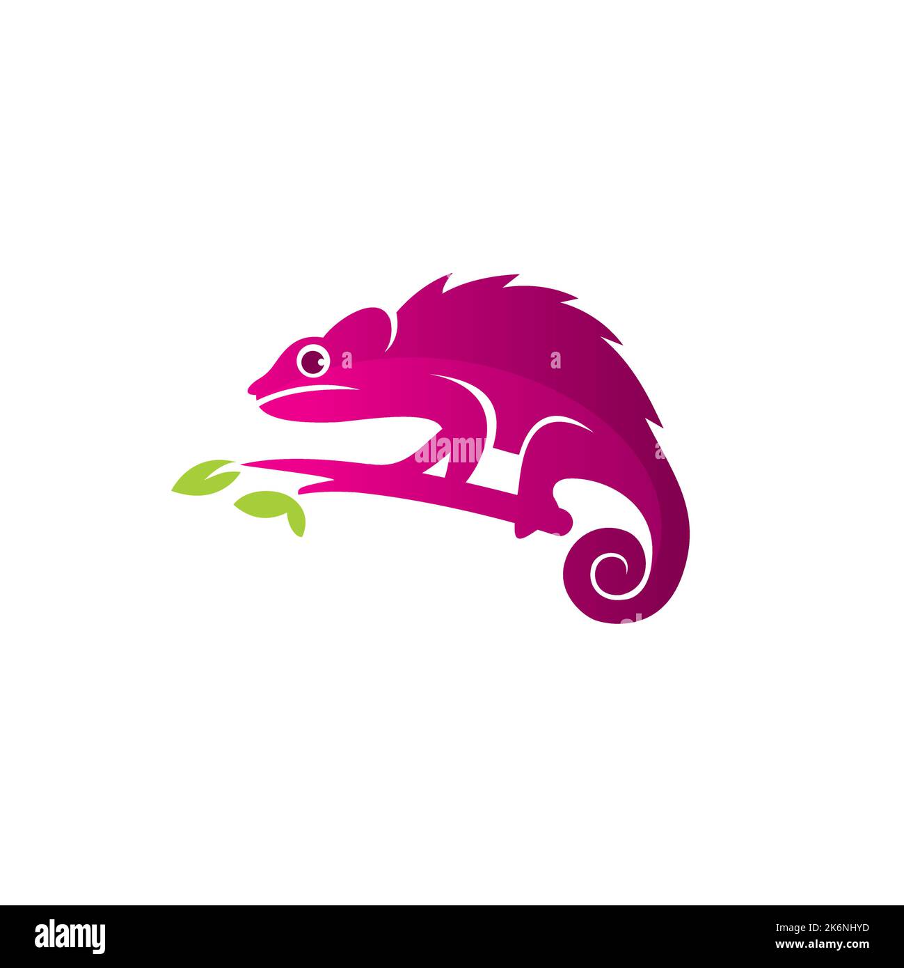 chameleon logo vector with violet color design Stock Vector Image & Art ...