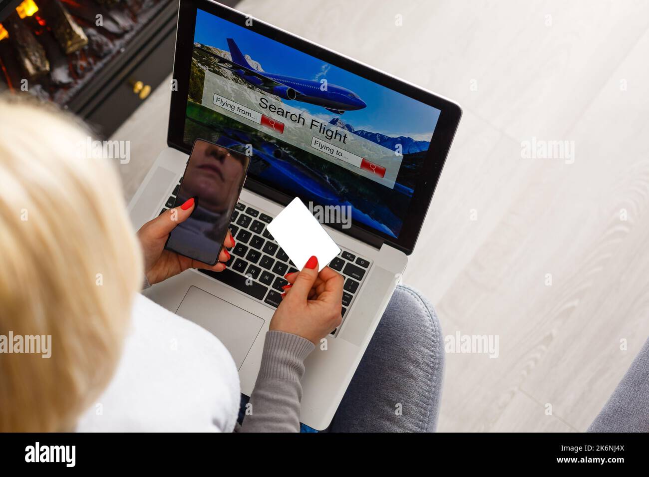 Air Ticket Flight Booking Concept Stock Photo - Alamy