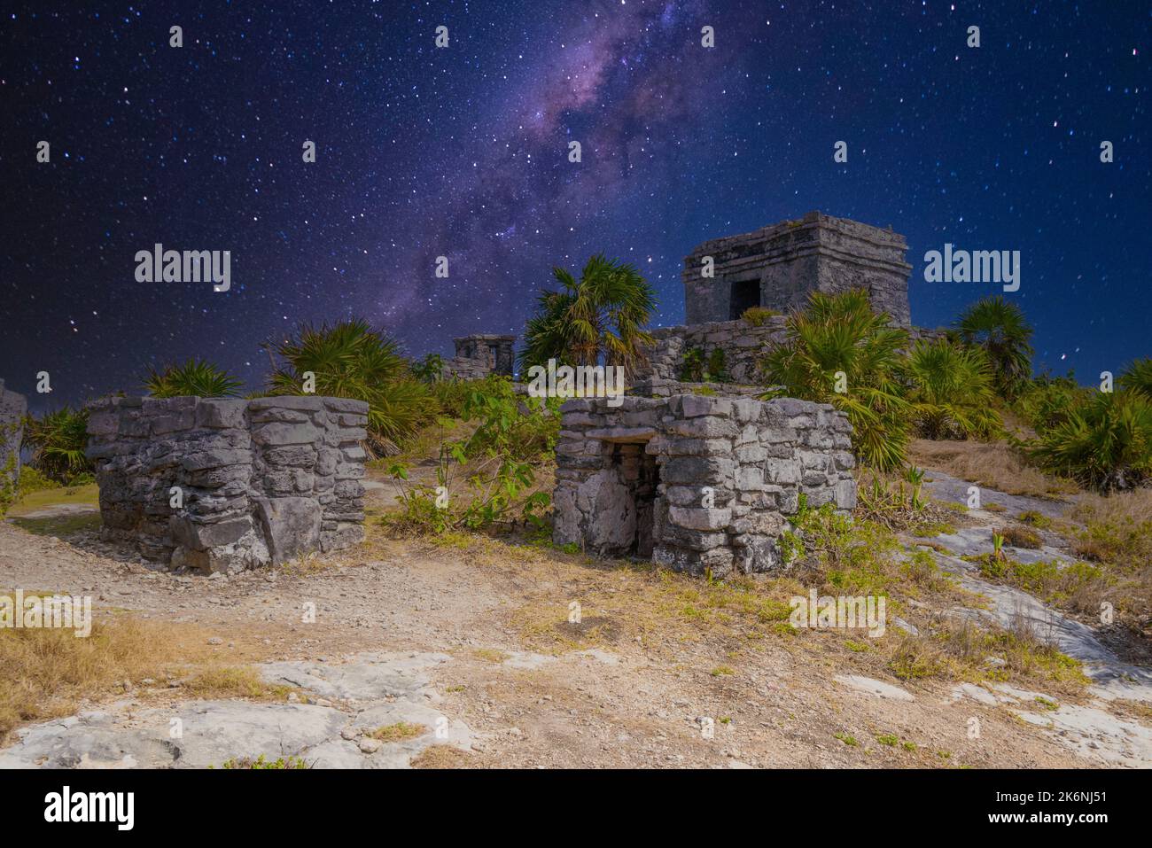 Structure 45, offertories on the hill near the beach, Mayan Ruins in ...