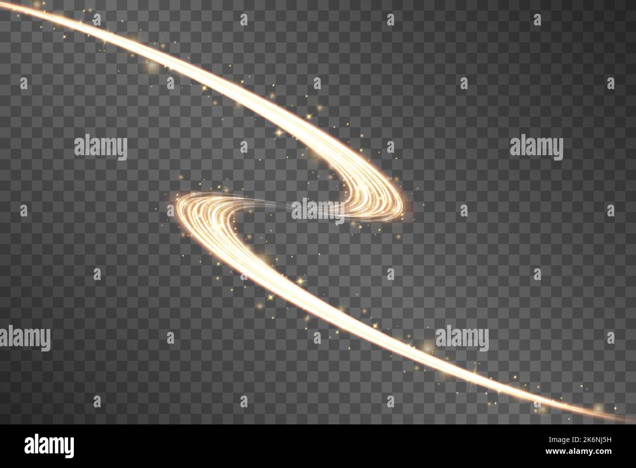 Luminous white lines of speed. Light glowing effect. Abstract motion ...