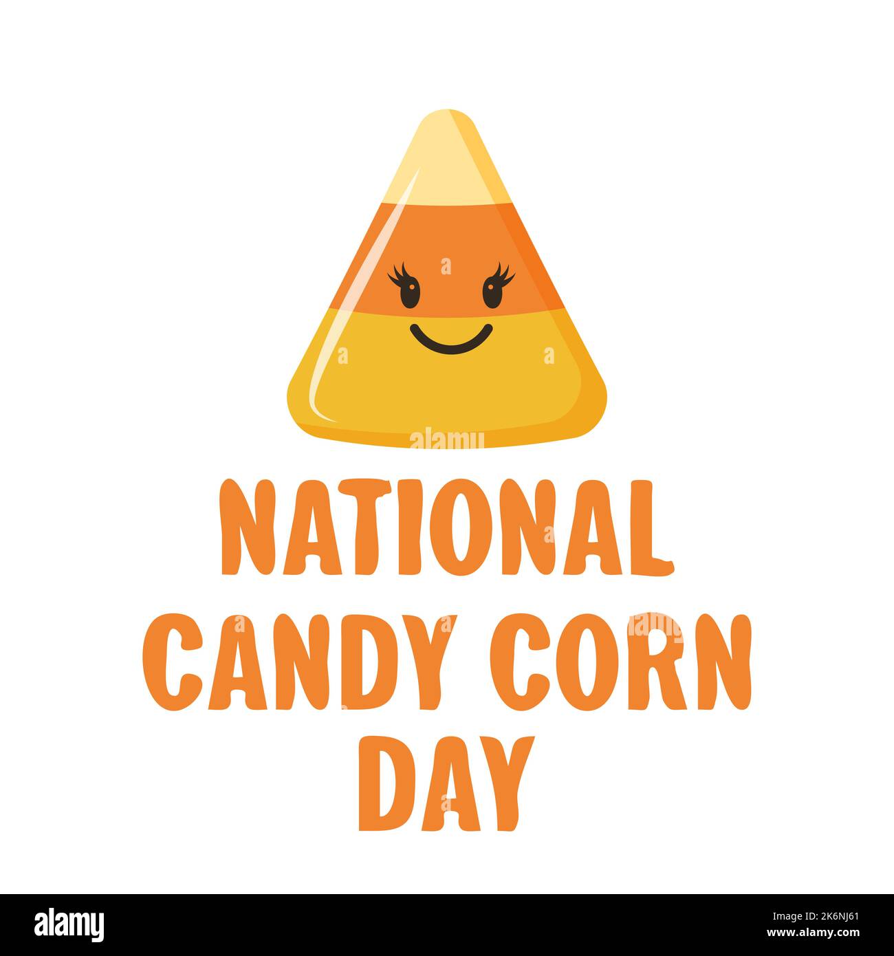 National Candy Corn Day. Cute Halloween treat. Funny holiday on October ...
