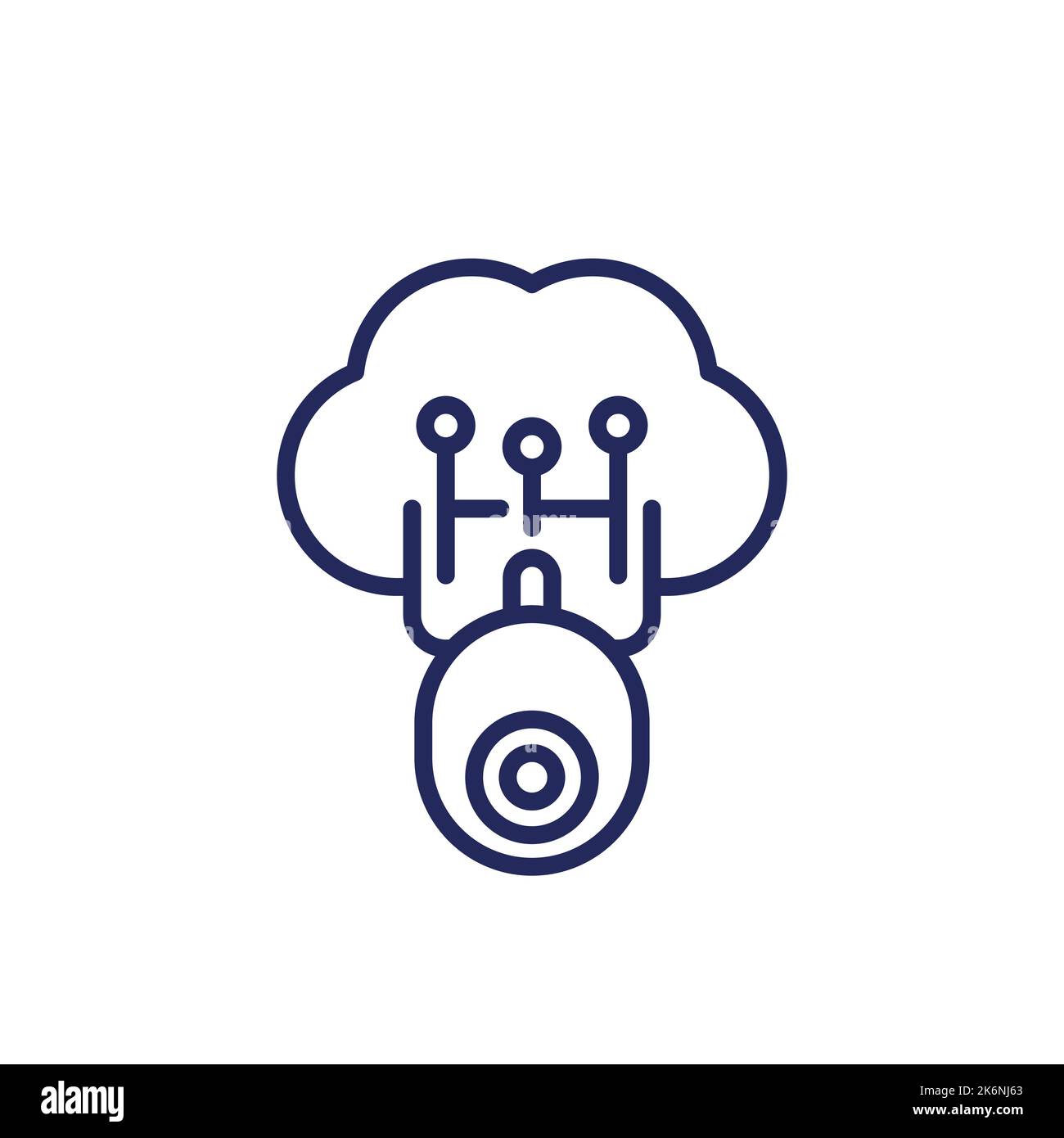ip camera and a cloud icon, line vector Stock Vector Image & Art - Alamy