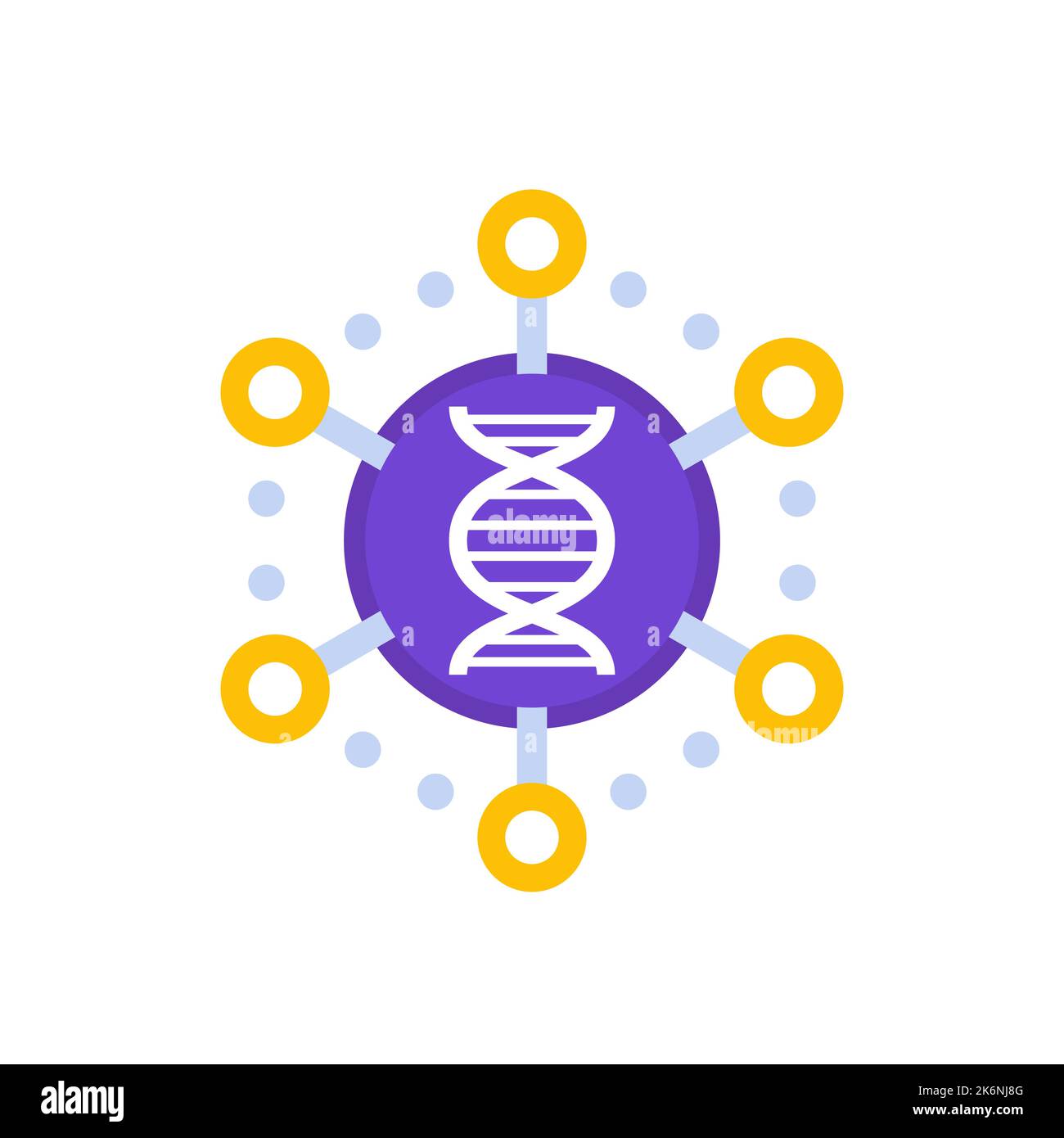 Genomics icon, dna research vector Stock Vector Image & Art - Alamy