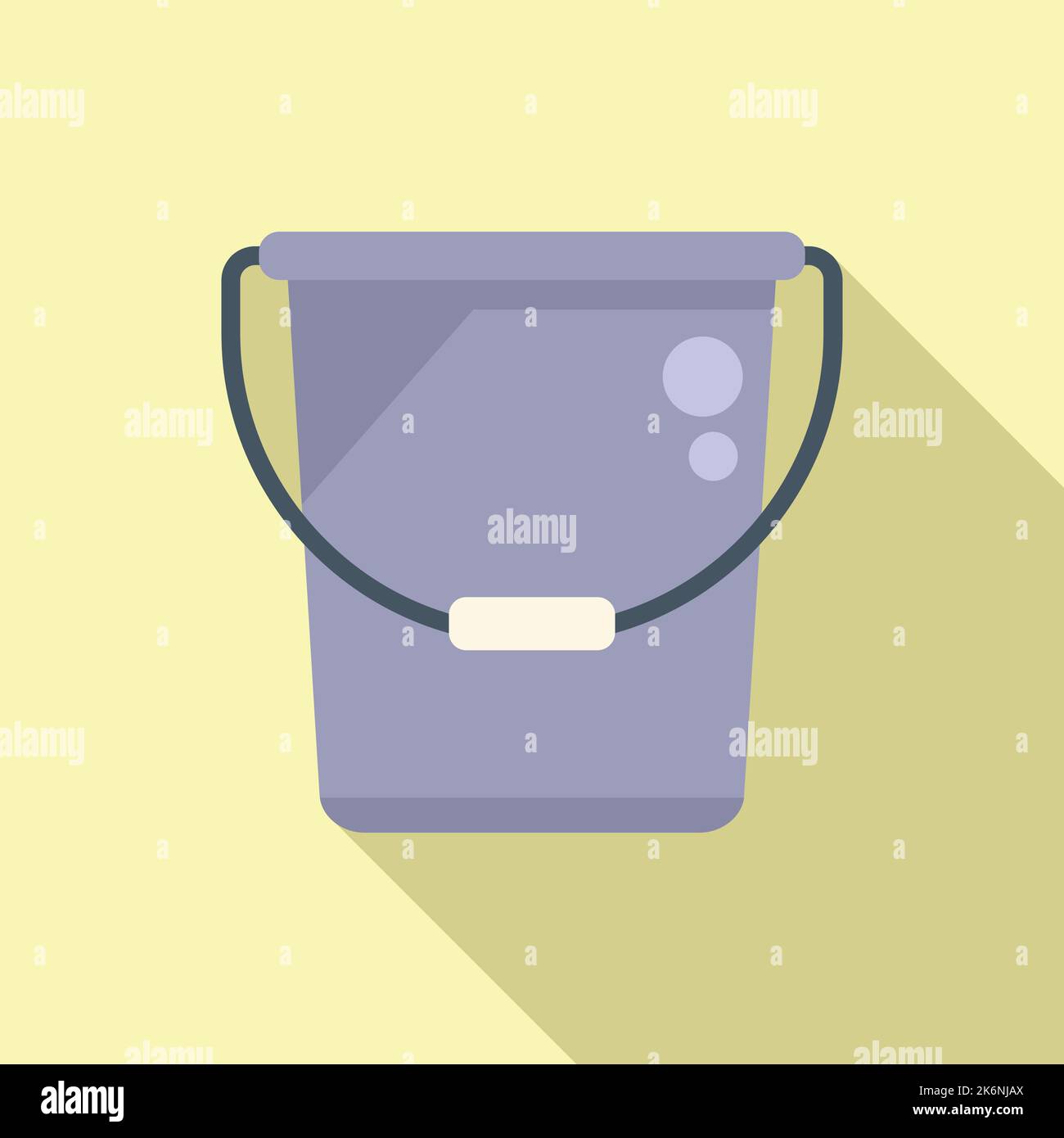 Cleaning pool bucket icon flat vector. Water swim. Sea summer Stock ...